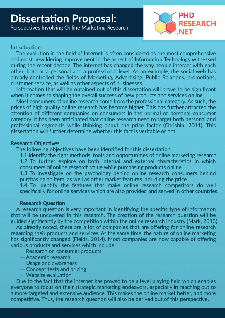 Well Written PhD Research Proposal Sample